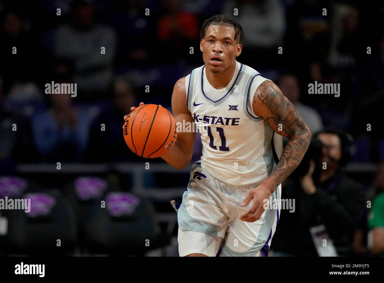 Kansas State forward Keyontae Johnson drives during the first half of ...