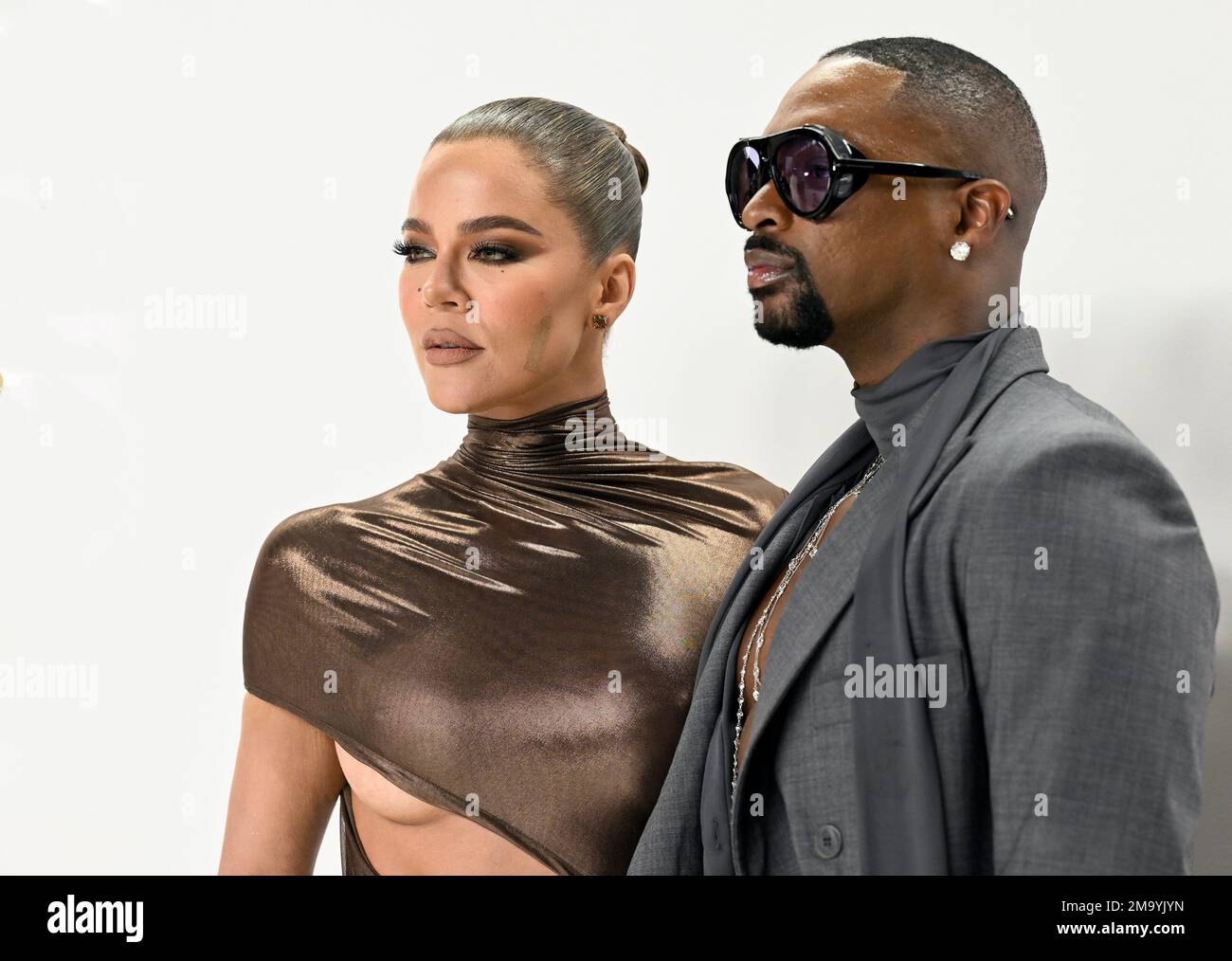 Khloe Kardashian, left, and Laquan Smith attend the CFDA Fashion Awards at Cipriani South Street ...