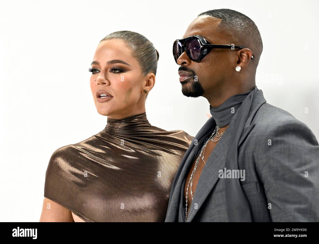 Khloe Kardashian, left, and Laquan Smith attend the CFDA Fashion Awards ...