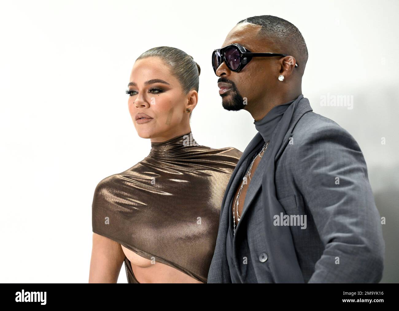 Khloe Kardashian, left, and Laquan Smith attend the CFDA Fashion Awards ...