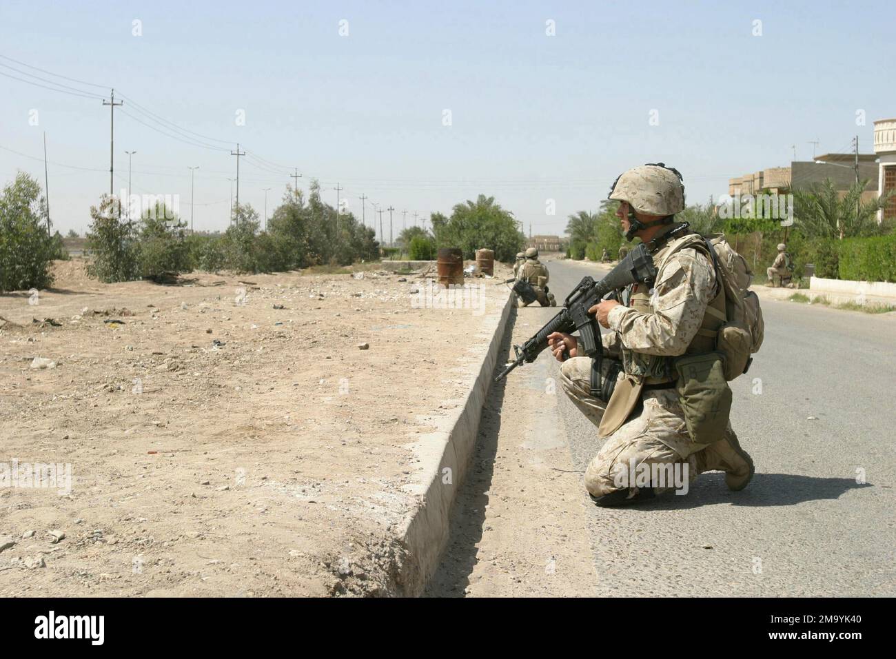 US Marine Corps (USMC) Marines assigned to Company E, 2nd Battalion ...