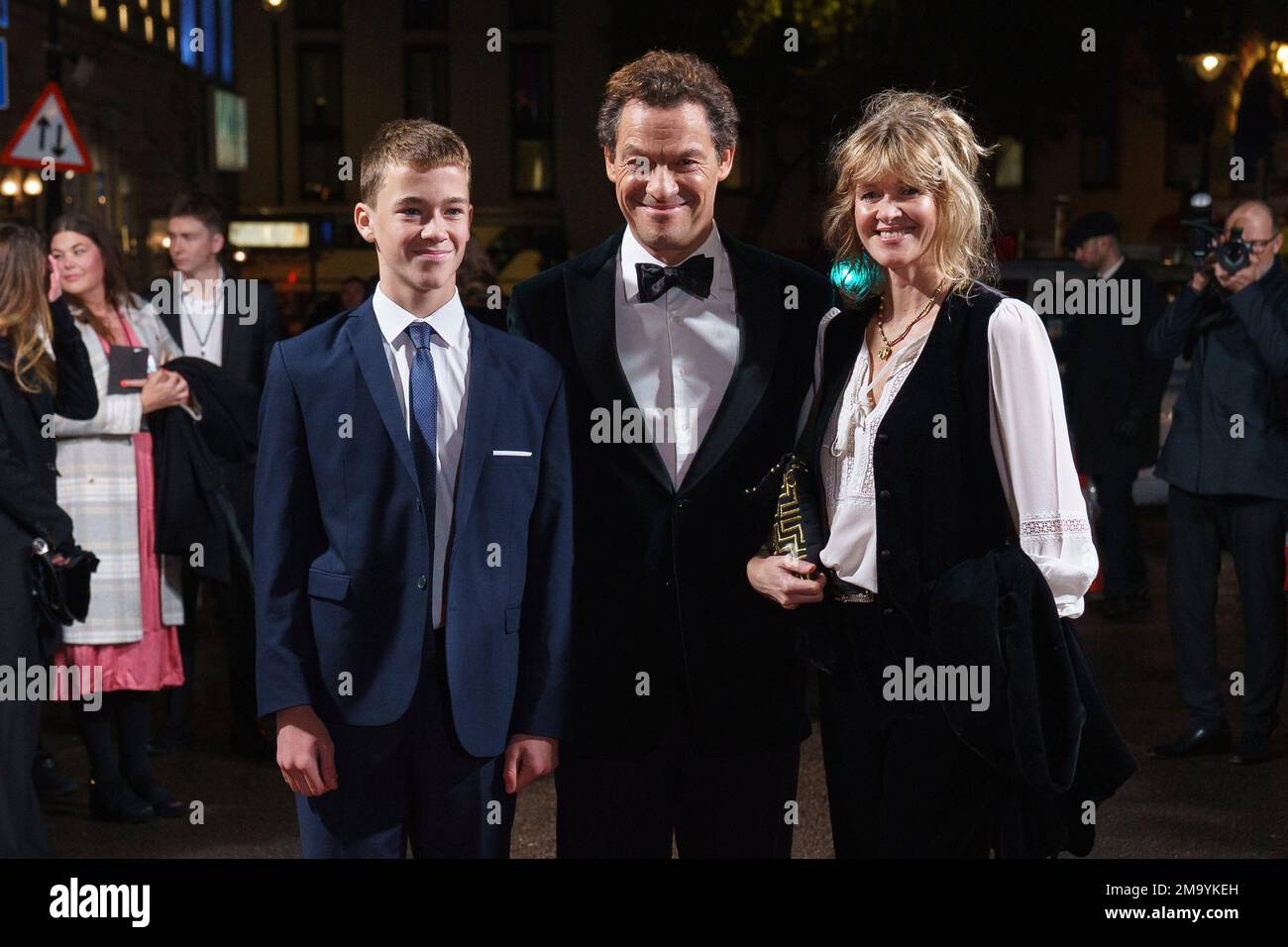 Senan West, from left, Dominic West and Catherine FitzGerald pose for ...