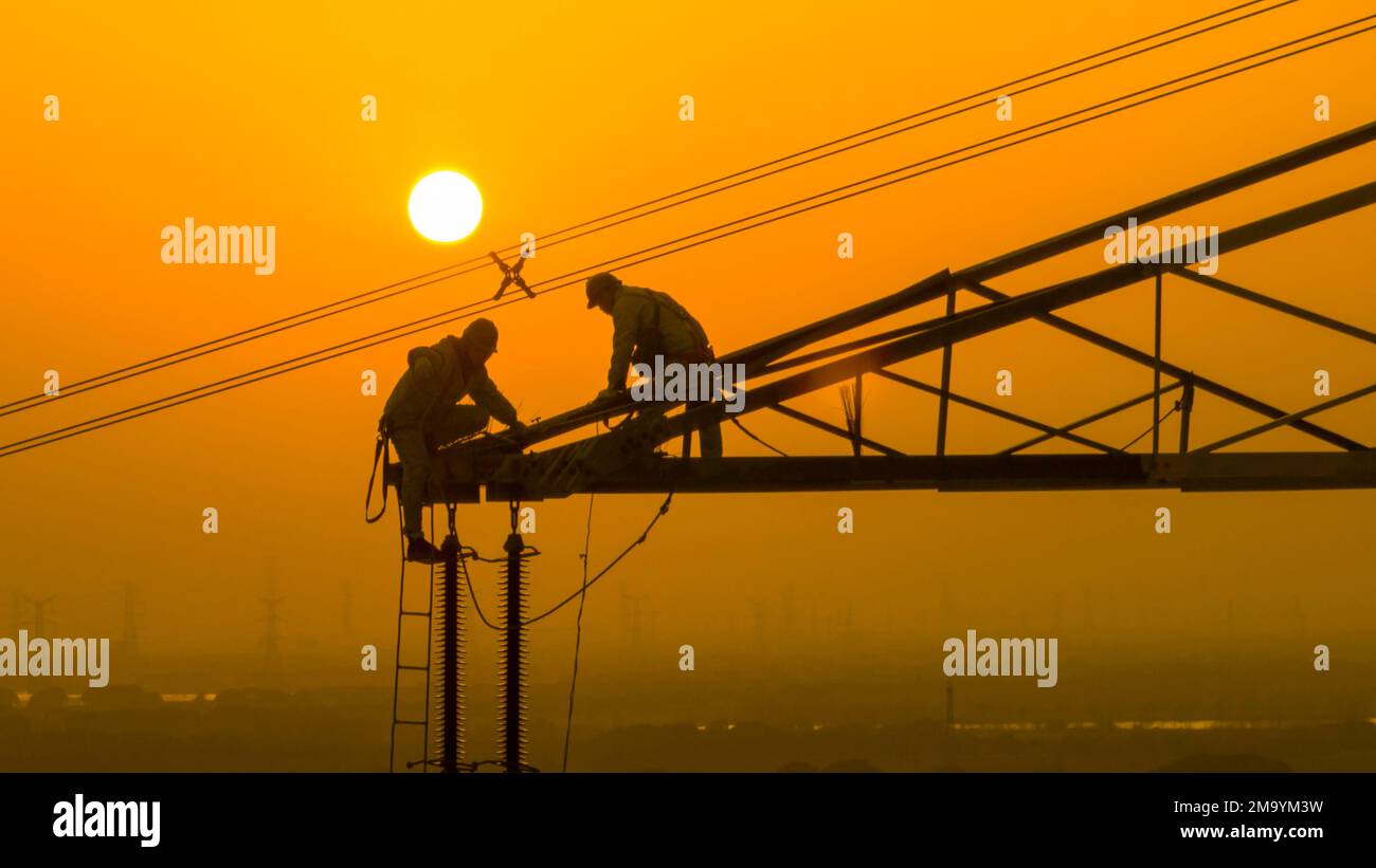 SUZHOU, CHINA - JANUARY 18, 2023 - Maintenance personnel conduct a ...