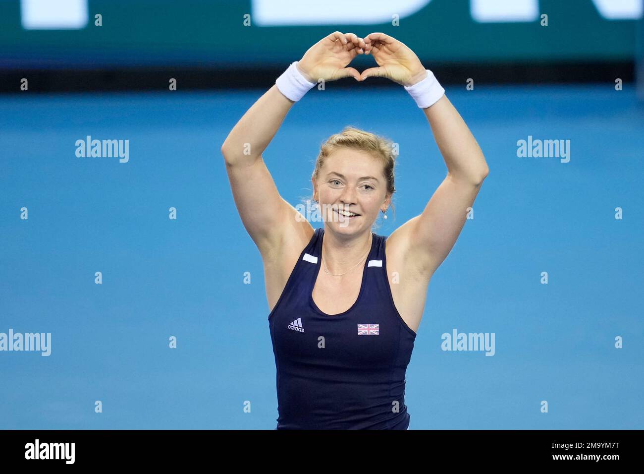 Alicia Barnett of Great Britain celebrates after winning a match ...