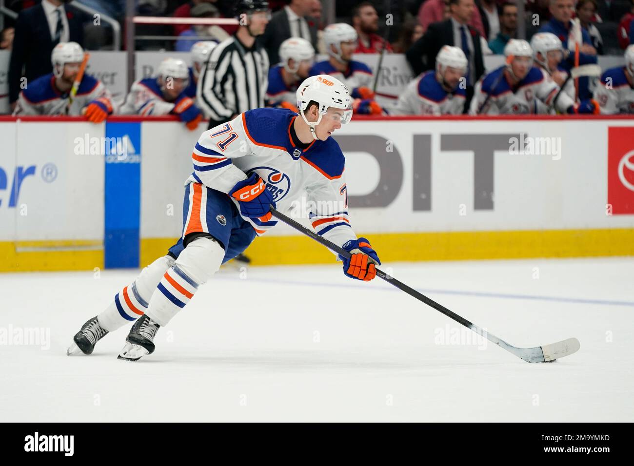 Edmonton Oilers center Ryan McLeod skates in the third period of an NHL ...