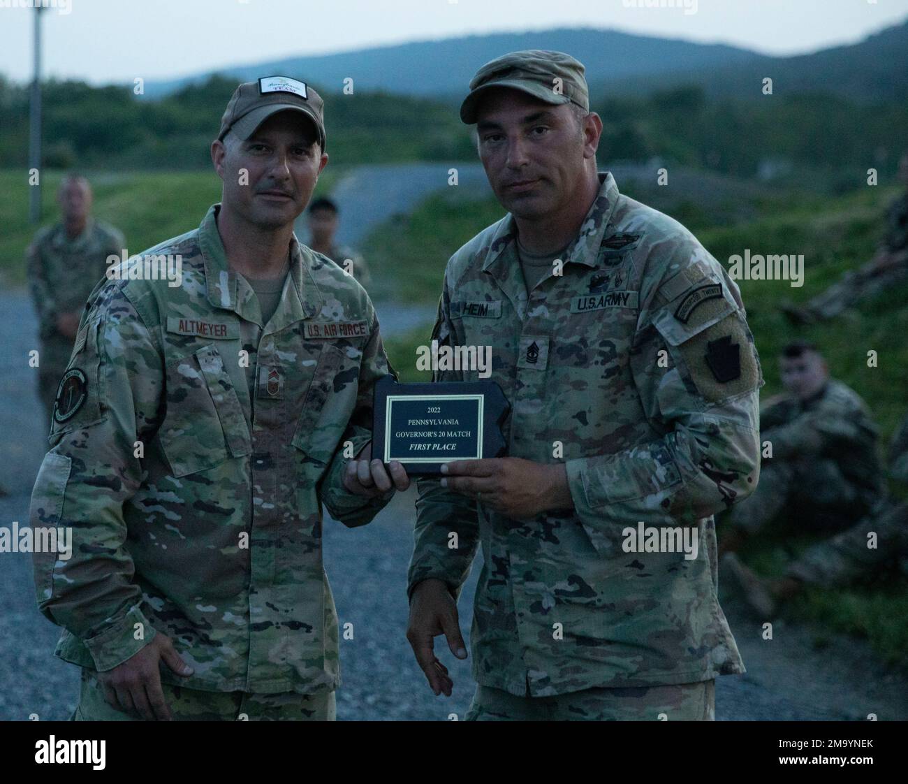 (Right to Left) 1st Sgt. Luke Heim, Individual Training Branch ...