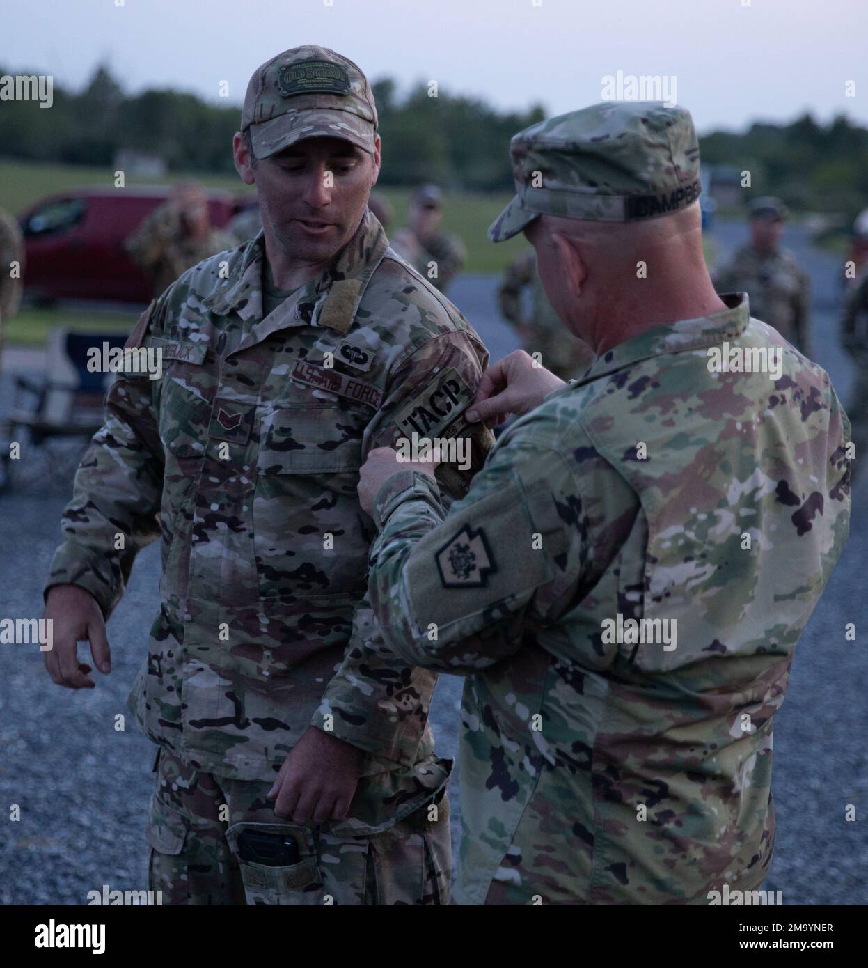 (Right to Left) Command Sgt. Maj. Andrew Campbell, State Command ...