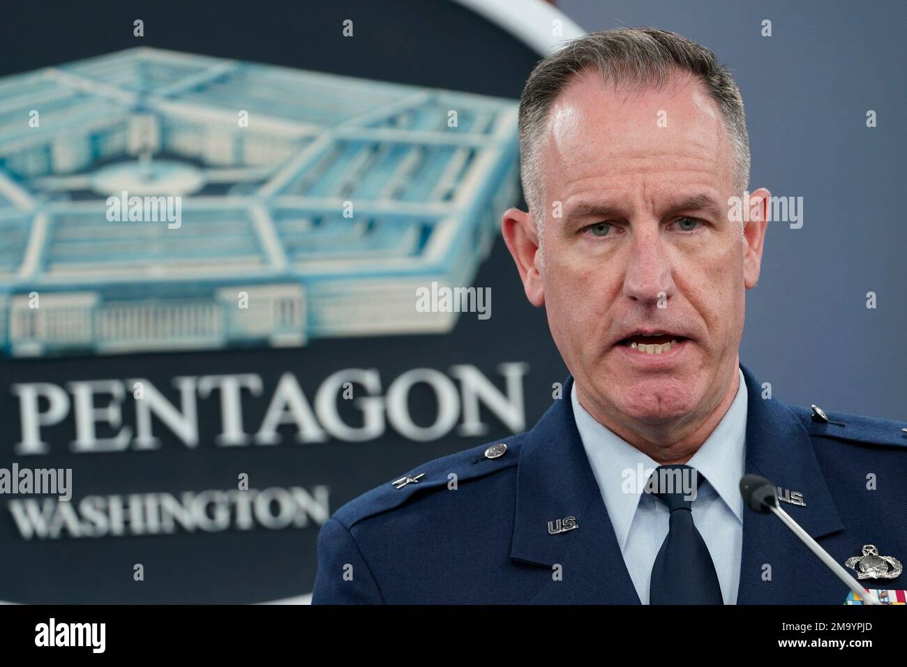 Pentagon spokesman Air Force Brig. Gen. Patrick Ryder speaks during a ...