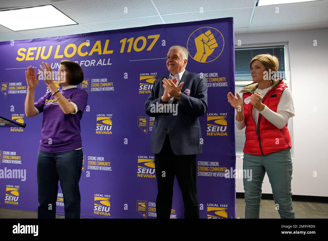 From left, Sen. Catherine Cortez Masto, D-Nev., Nevada Gov. Steve ...