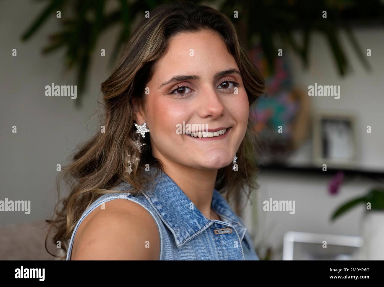 Venezuelan singer Tiare, poses for a portrait at her home in Lima, Peru ...