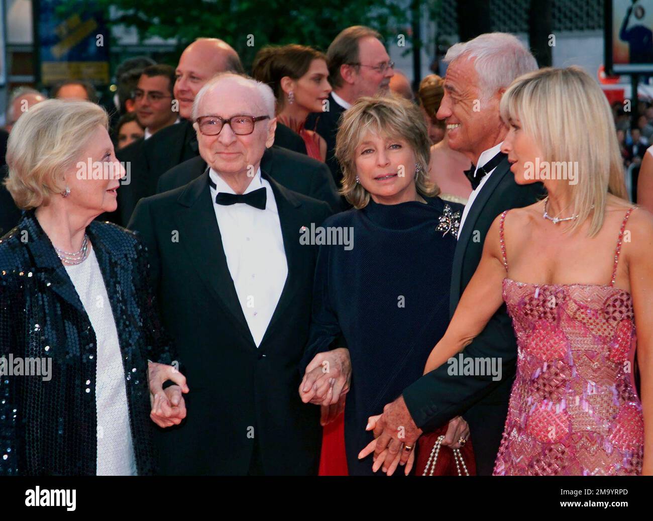 French director Gerard Oury, 2nd left, arrives with his wife and ...
