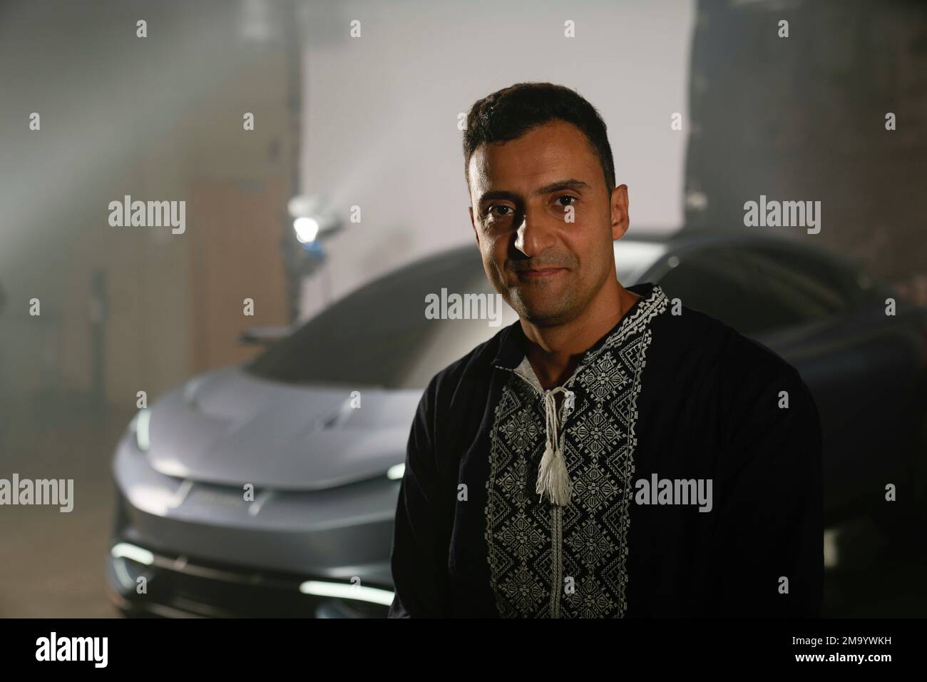 Ahera start up CEO Hazim Nada poses for a photo during a set for ...