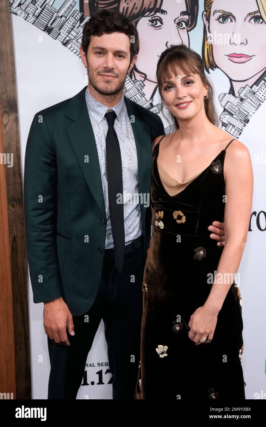 Adam Brody and Leighton Meester attend the premiere of the FX mini ...