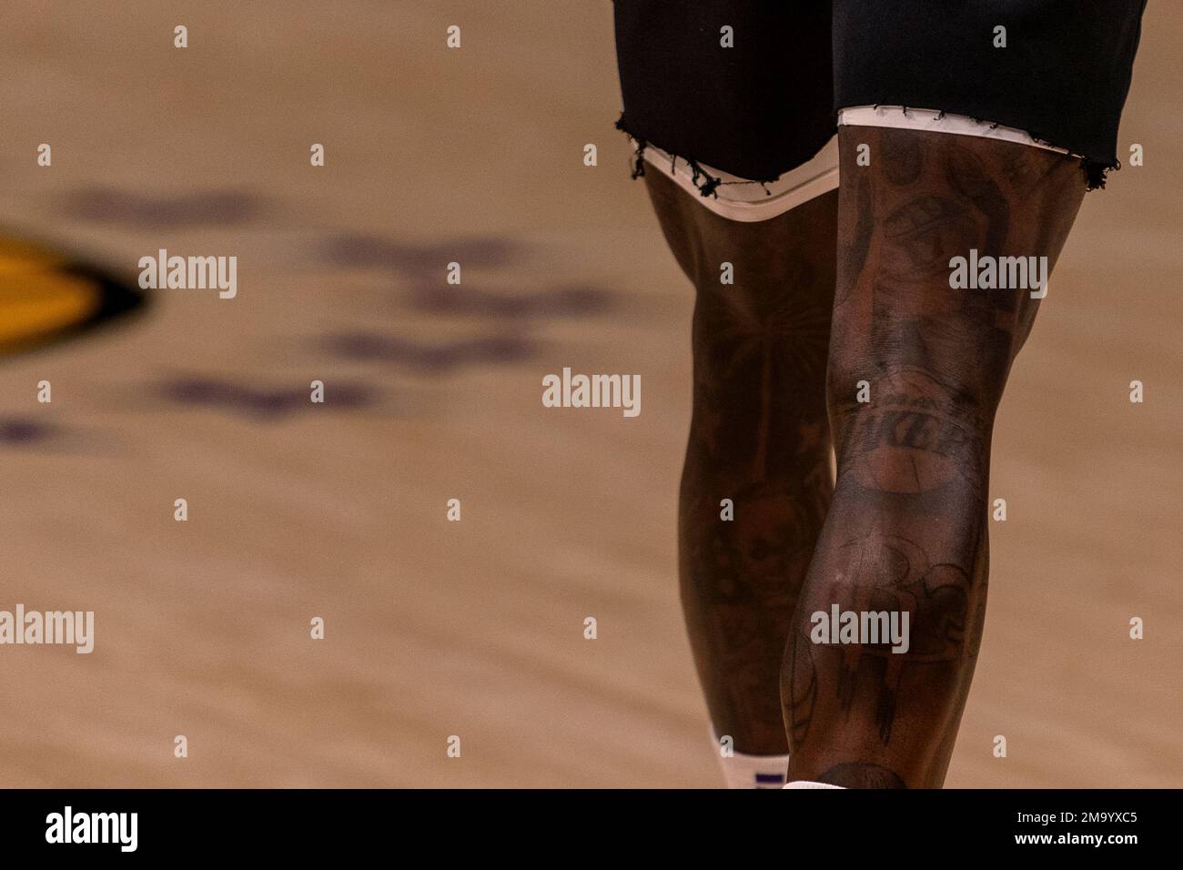 Los Angeles, USA. 18th Jan, 2023. The tatoos of national basketball ...