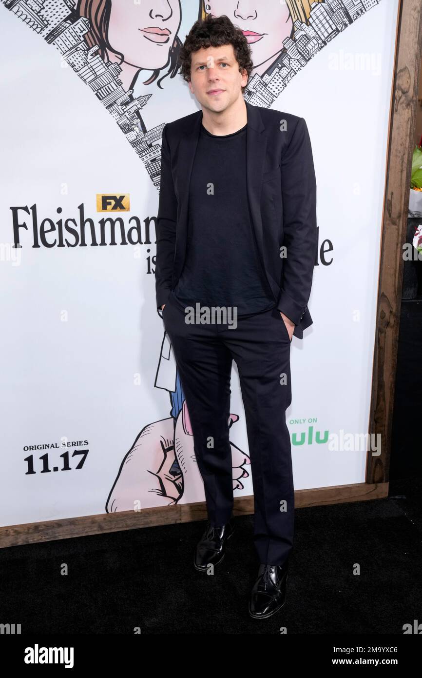 Jesse Eisenberg attends the premiere of the FX mini series "Fleishman ...