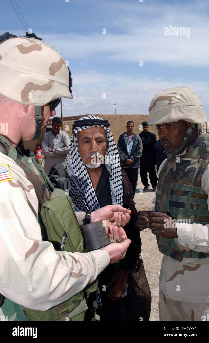 US Army (USA) Lieutenant Colonel (LTC) Joseph Connell (foreground left ...