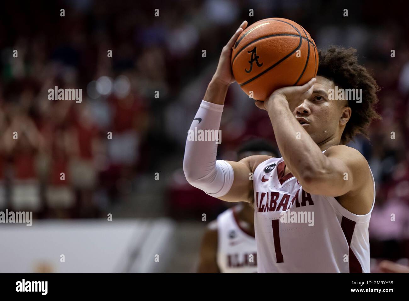 Alabama guard Mark Sears (1) shoots a free throw against Longwood ...