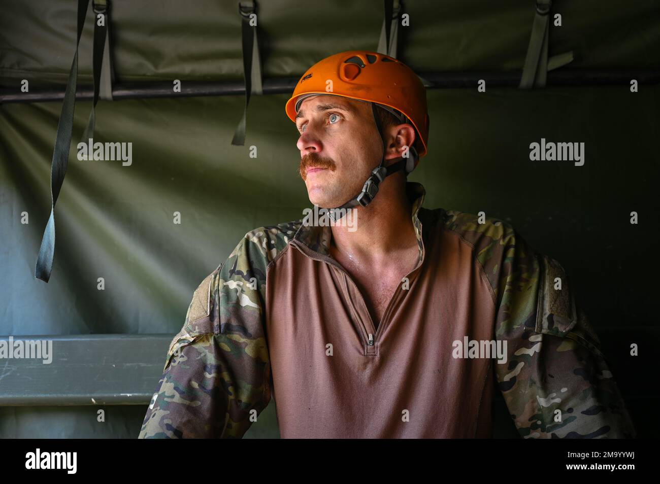 U.S. Air Force Senior Airman Joseph LeVeille, assigned to 4th Combat ...