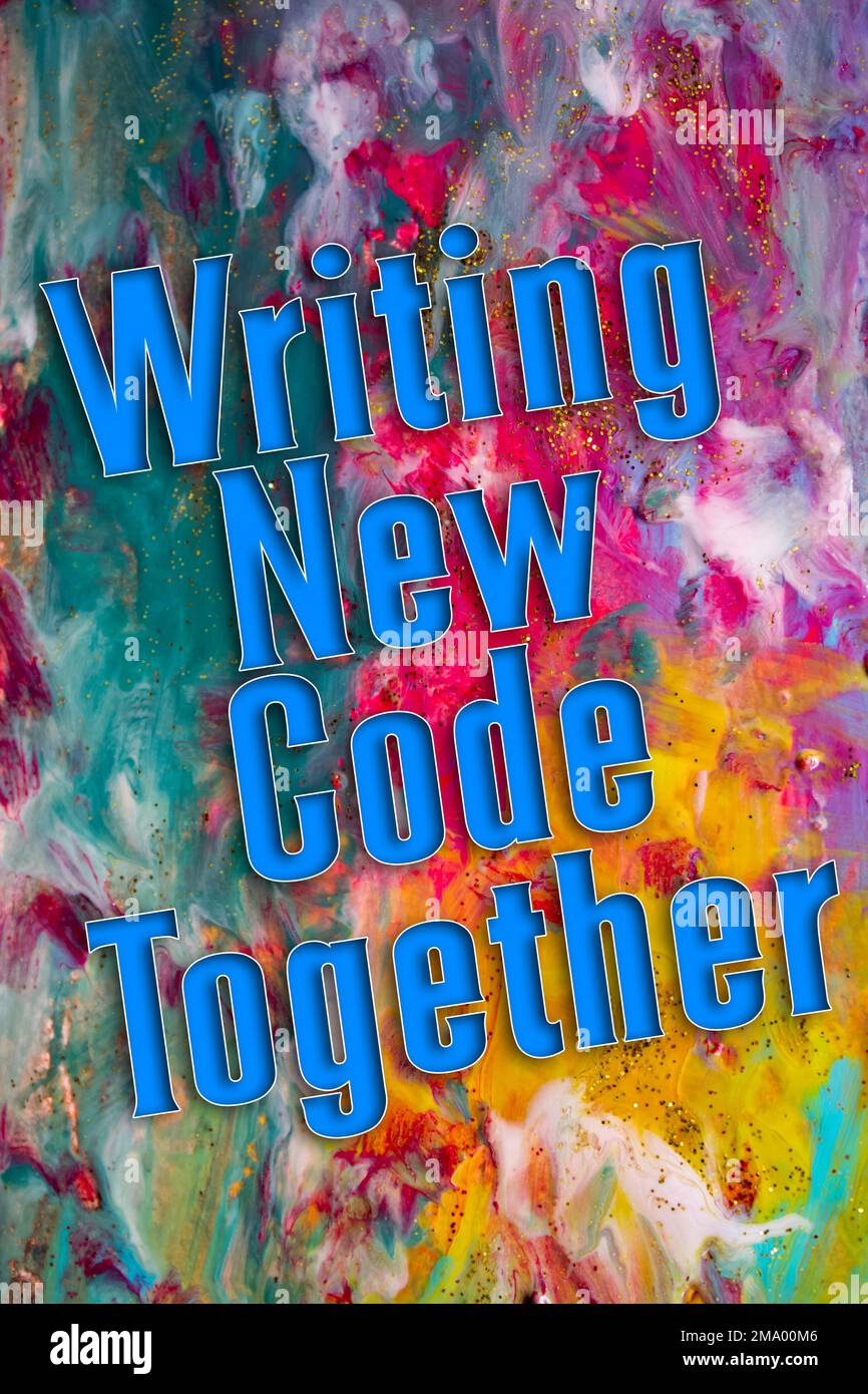 Abstract Natural Luxury art, fluid painting with Writing New Code ...