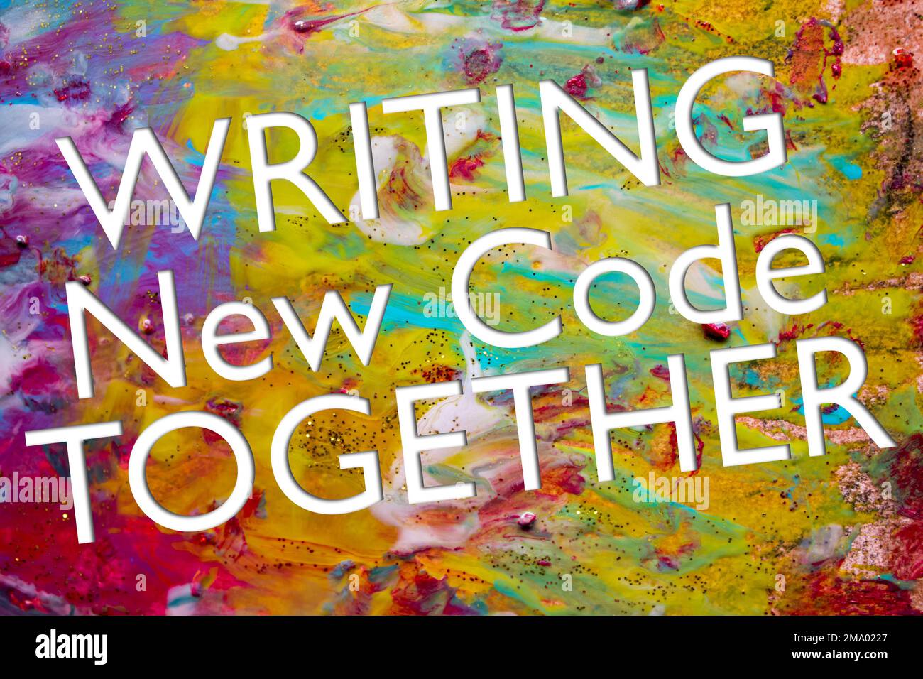 Abstract Natural Luxury art, fluid painting with Writing New Code ...