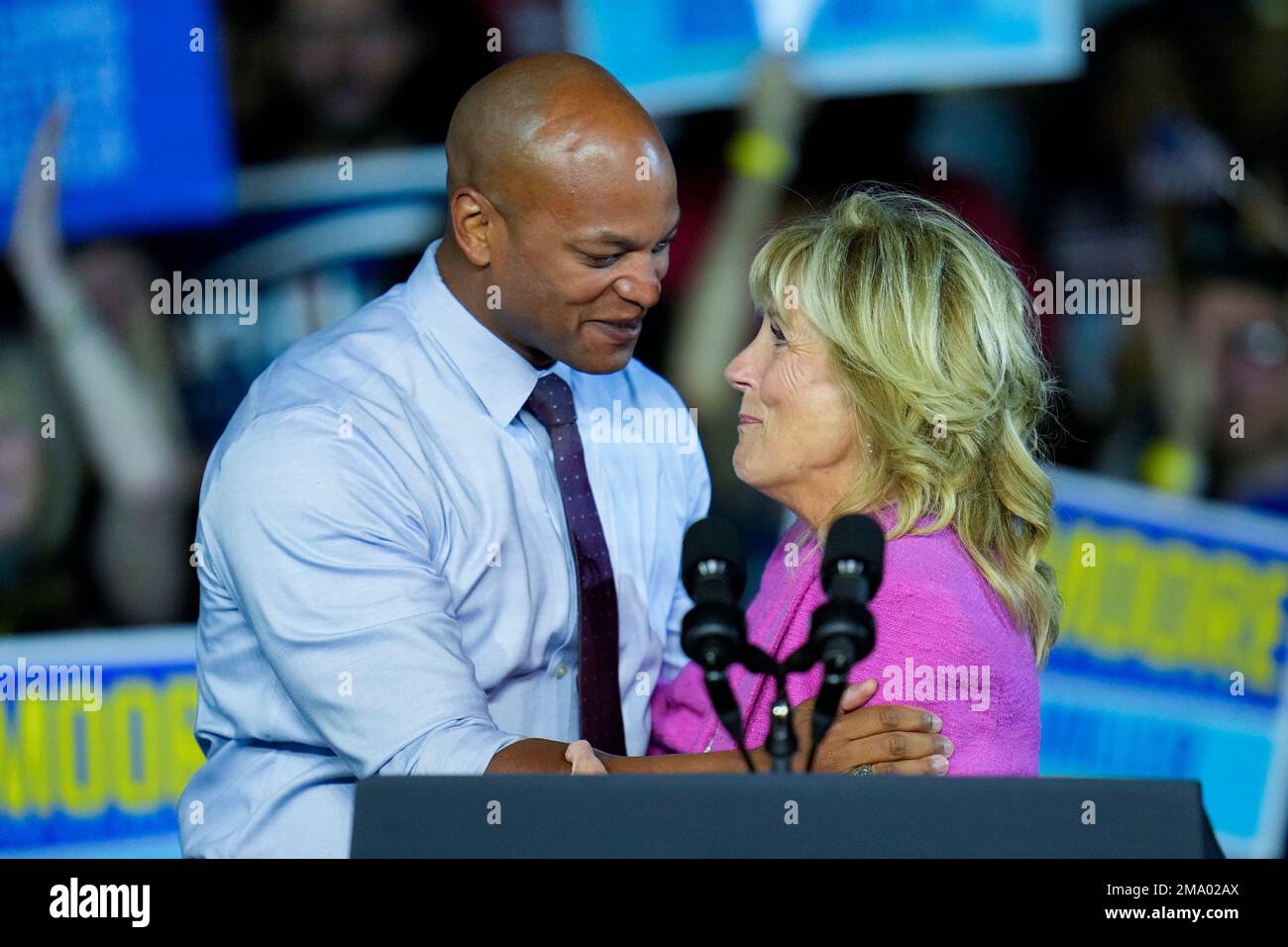 First lady Jill Biden stands with Maryland Democratic gubernatorial ...