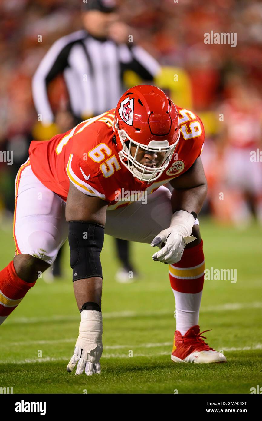 Kansas City Chiefs guard Trey Smith (65) during the first half of an ...