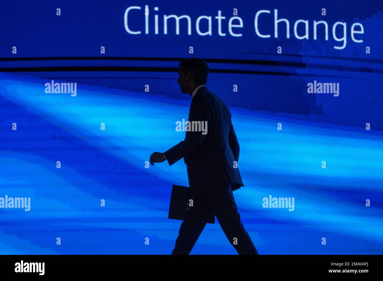 Britain's Prime Minister Rishi Sunak, leaves after speaking, during the ...