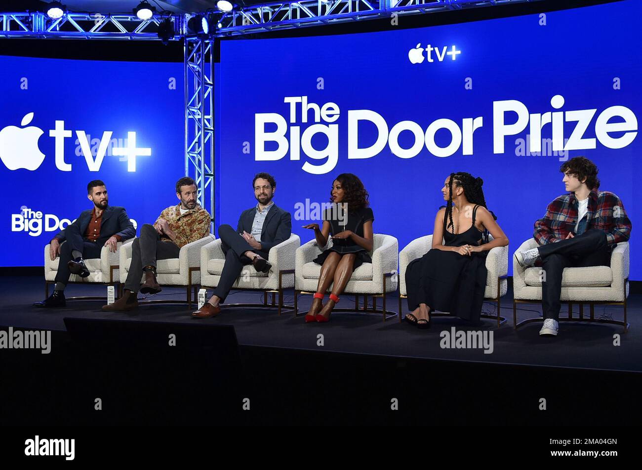 Josh Segarra, from left, Chris O'Dowd, David West Read, Gabrielle ...