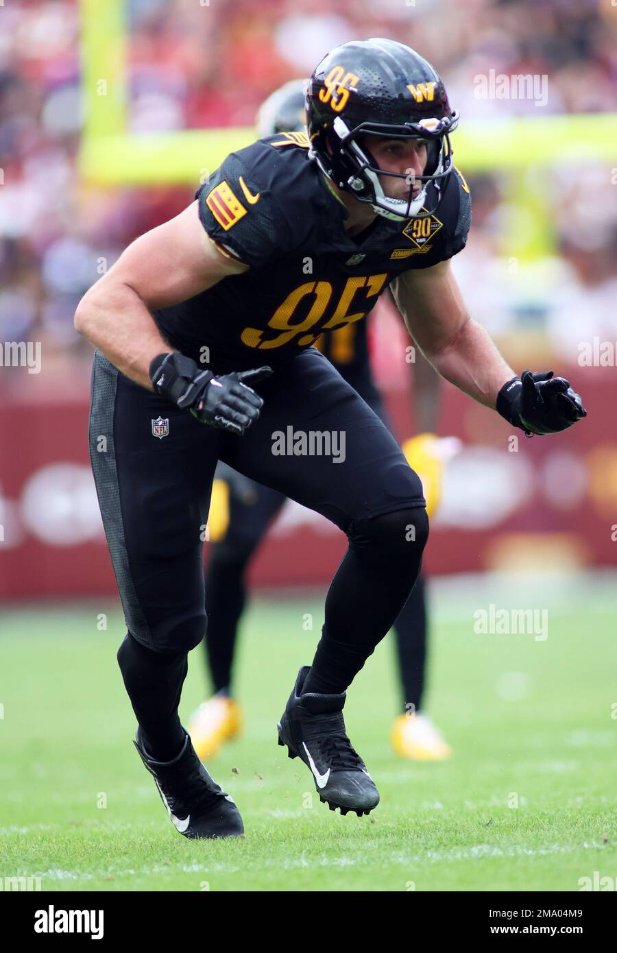 Washington Commanders defensive end Casey Toohill (95) runs during an ...