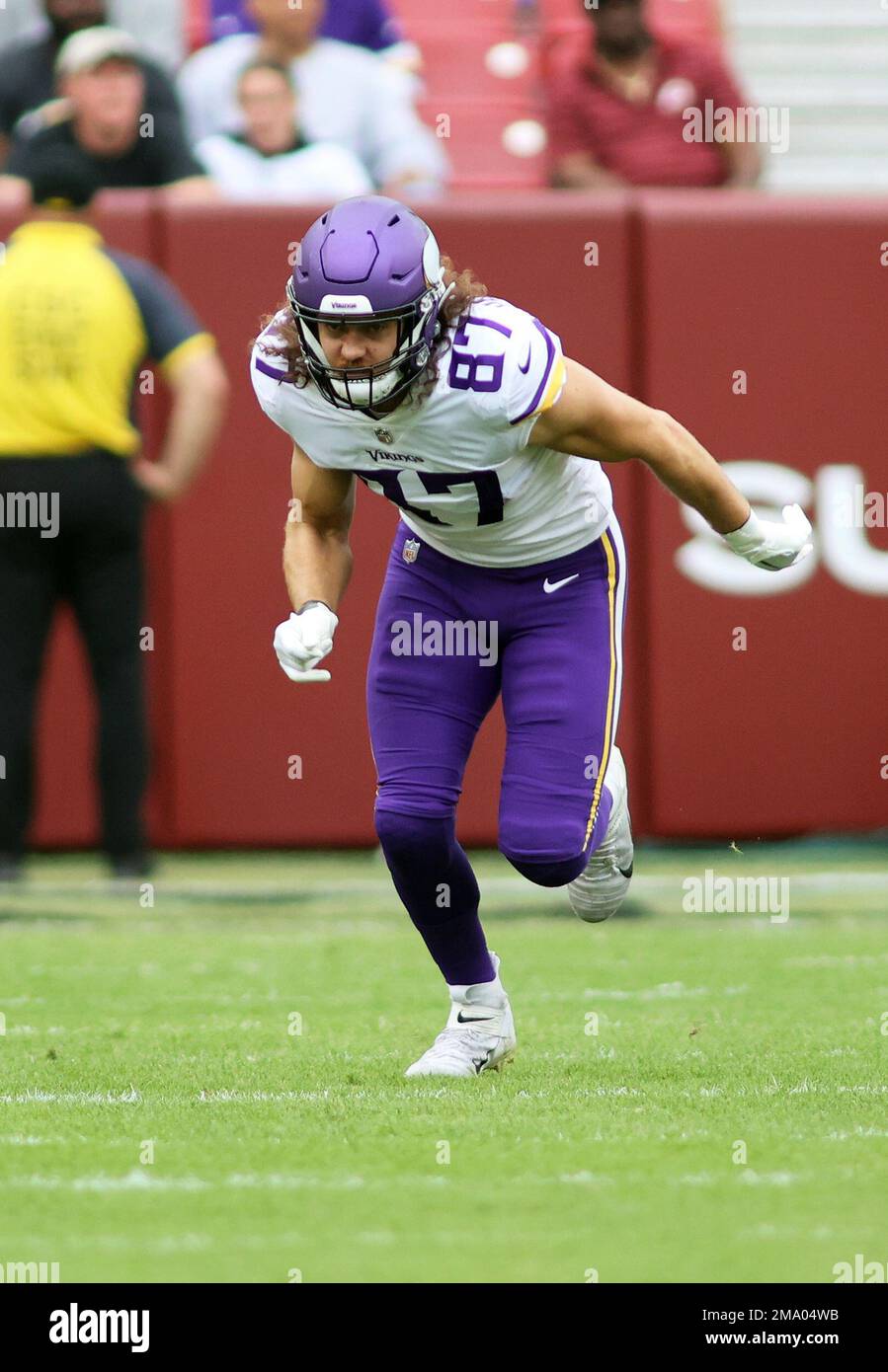 Minnesota Vikings tight end T.J. Hockenson (87) runs during an NFL ...
