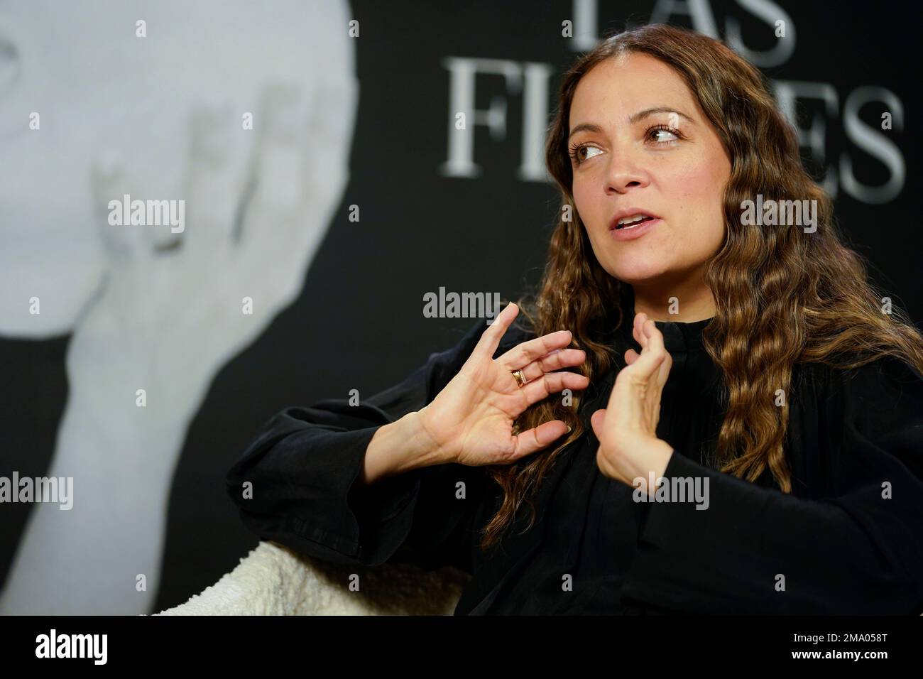 Mexican singer Natalia Lafourcade is seen during an interview with The ...