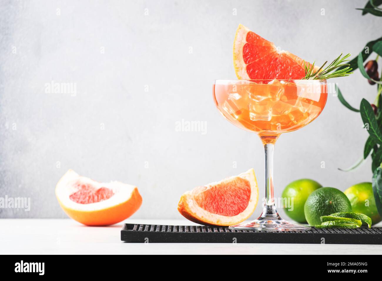 Grapefruit daiquiri alcoholic cocktail with white rum, syrup, fruit ...