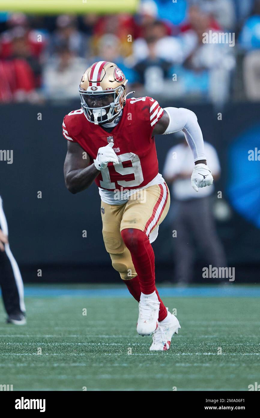 San Francisco 49ers wide receiver Deebo Samuel (19) runs a route during ...