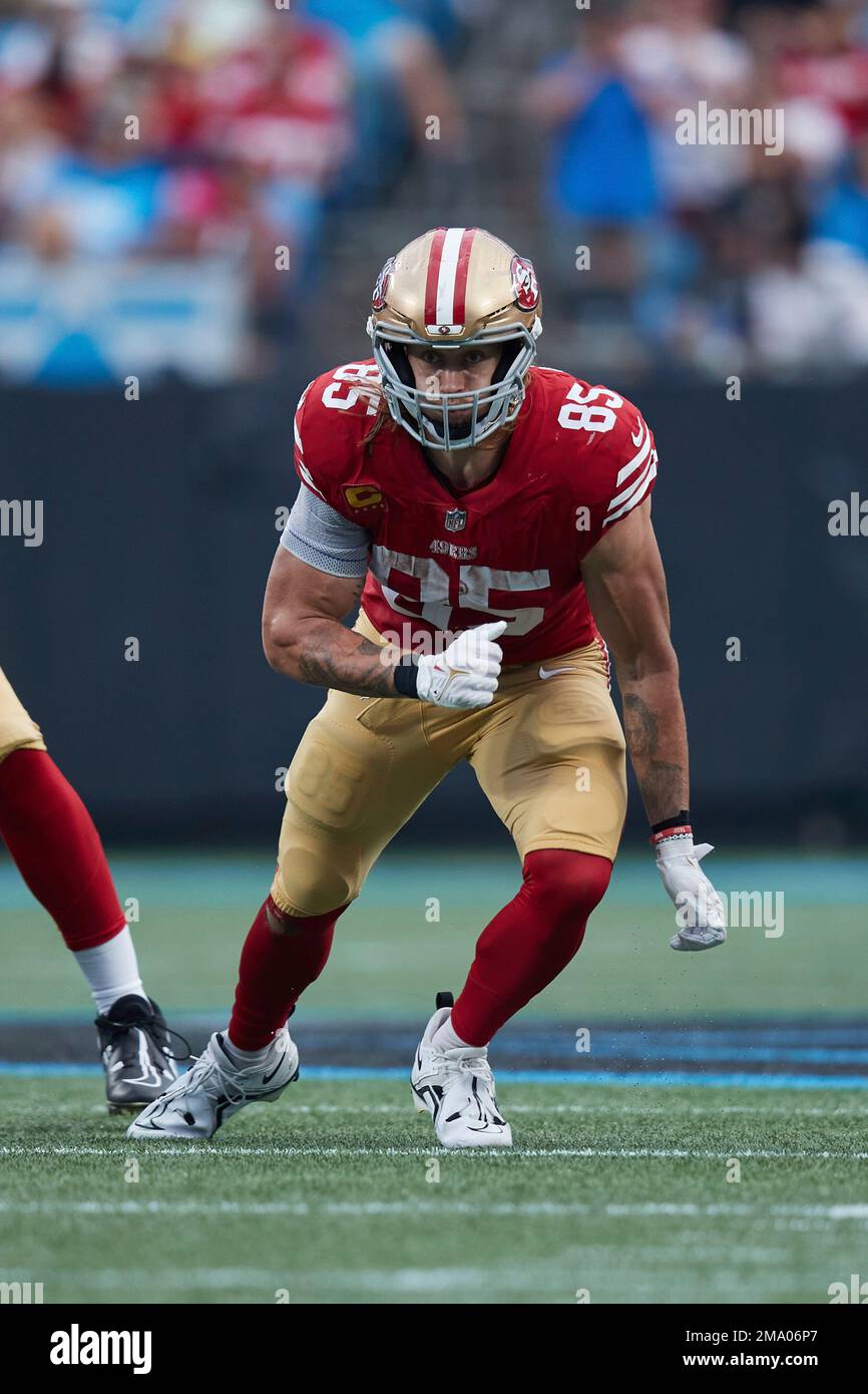 San Francisco 49ers tight end George Kittle (85) on offense during an ...