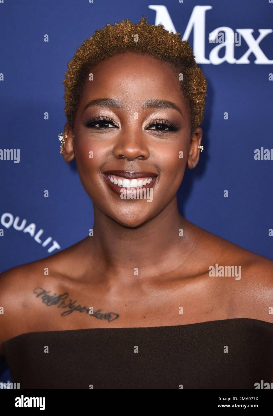 Thuso Mbedu arrives at the 2022 WIF Honors, Thursday, Oct. 27, 2022, at ...