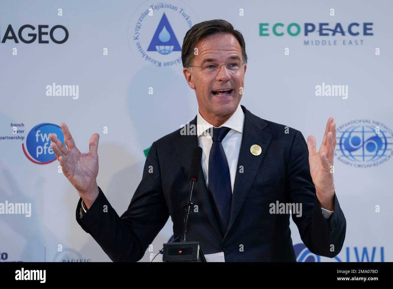 Dutch Prime Minister Mark Rutte speeches during the opening ceremony of ...