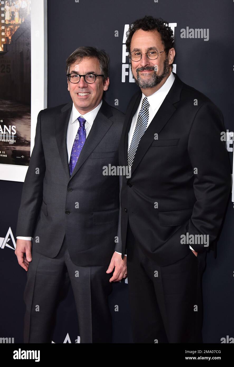 Mark Harris and Tony Kushner arrive at the premiere of "The Fabelmans ...