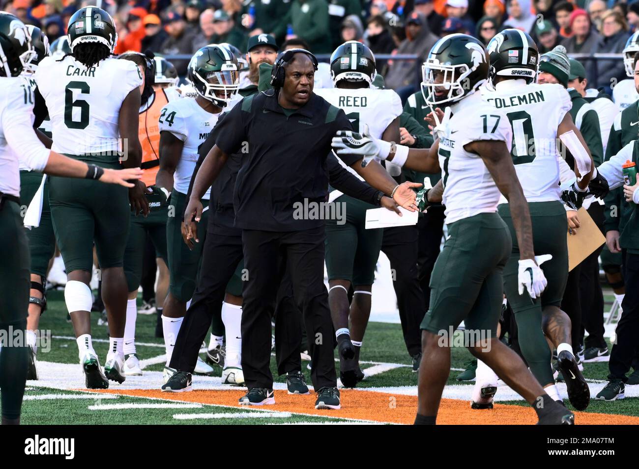 Michigan State head coach Mel Tucker during the second half of an NCAA ...