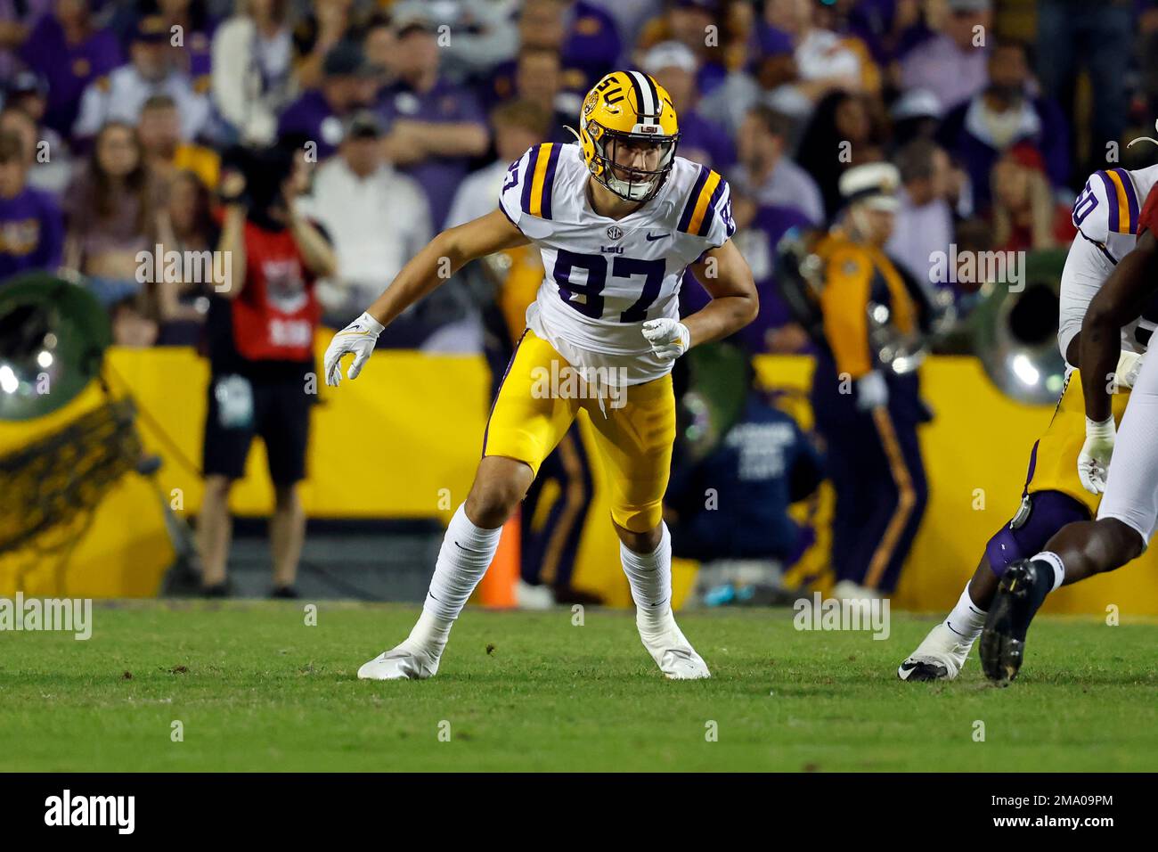 LSU tight end Kole Taylor (87) during the first half of an NCAA college ...