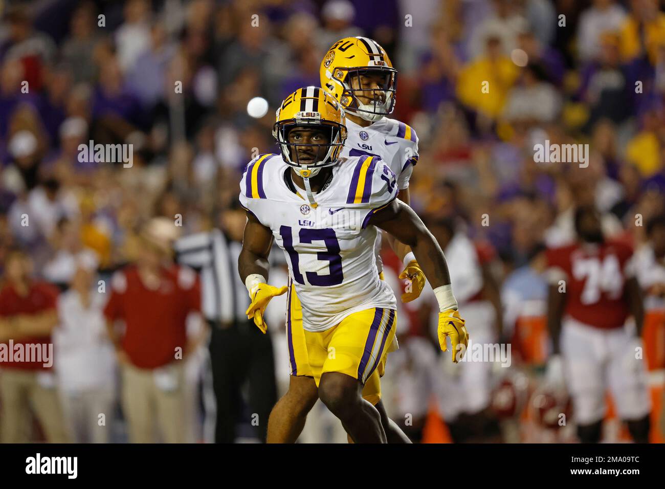 LSU safety Joe Foucha (13) during the first half of an NCAA college ...