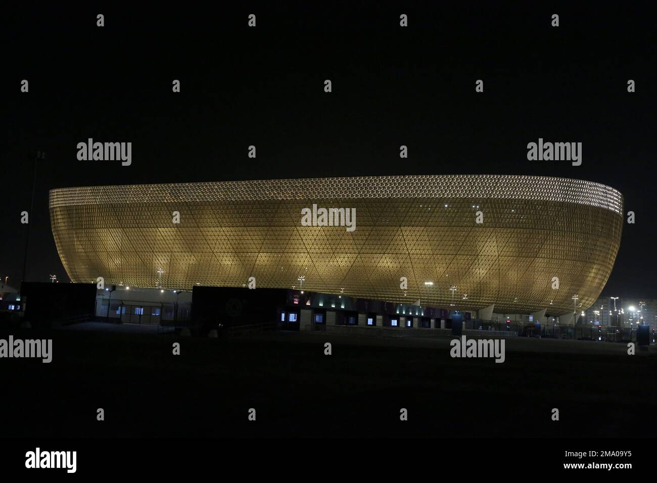 A general view of the Lusail Stadium in Lusail, Qatar, Friday, Oct. 21 ...