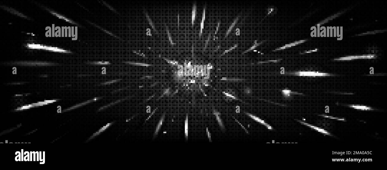 Sparks in motion with blur, speed light effect. Flare with white lines ...