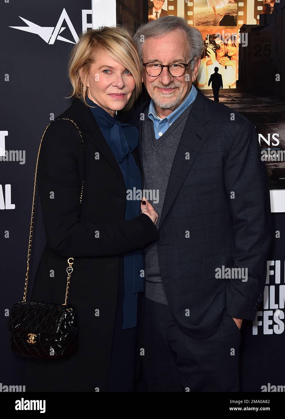Kate Capshaw, left, and Steven Spielberg arrive at the premiere of "The ...