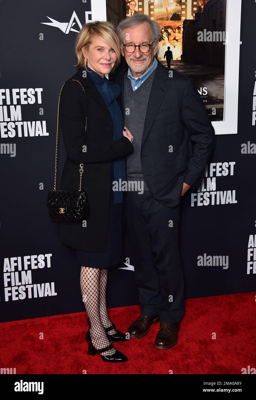 Kate Capshaw, left, and Steven Spielberg arrive at the premiere of "The ...