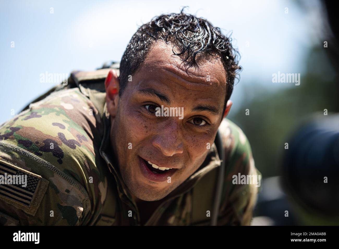 U.S. Army Spc. Joshua Cowden, a visual information specialist assigned ...