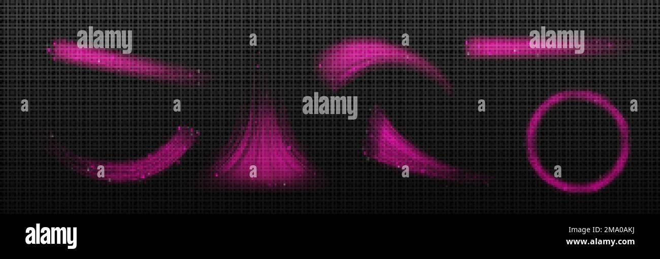 Pink wind waves, fresh air flow effect. Abstract light trails with ...
