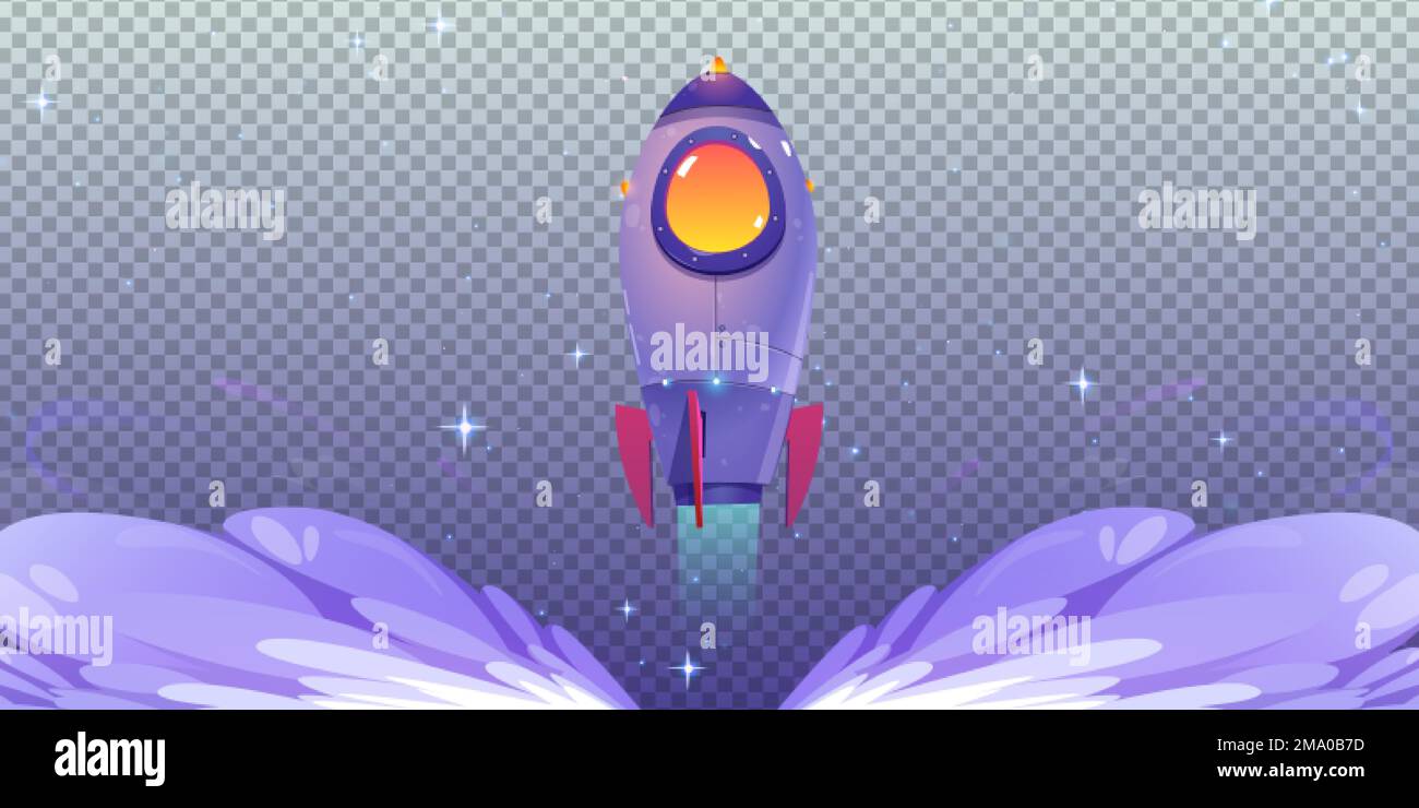 Space rocket launch, start of shuttle. Concept of project startup ...