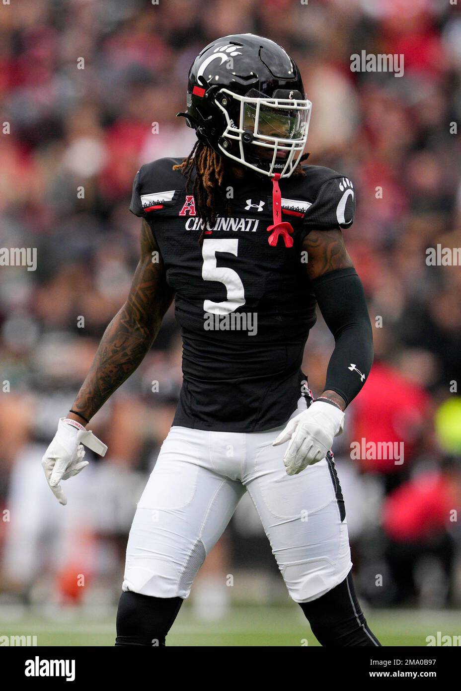 Cincinnati safety Ja'quan Sheppard (5) plays during an NCAA college ...
