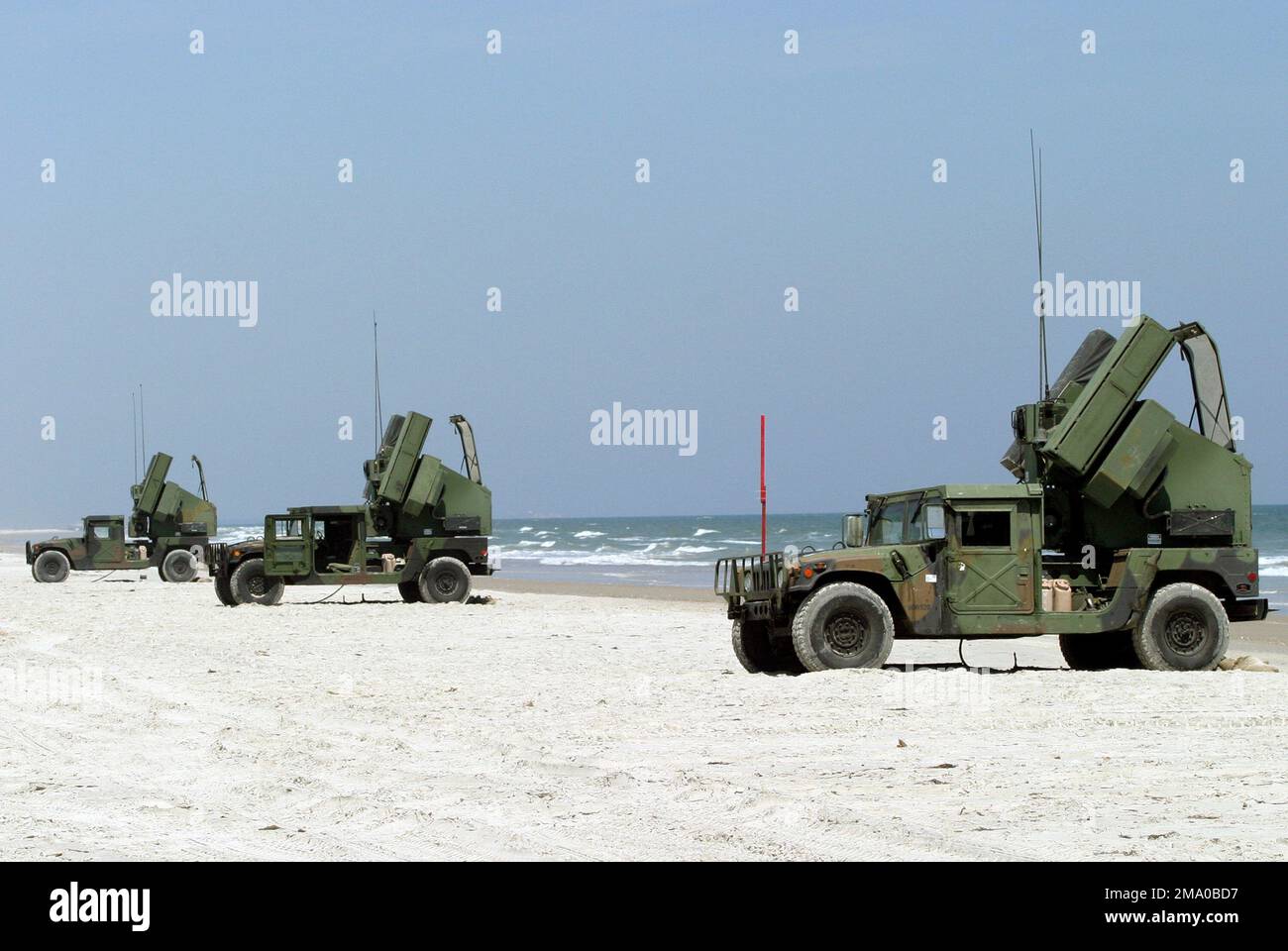 Three US Marine Corps (USMC) M1097 Avenger, Pedestal Mounted Stinger ...