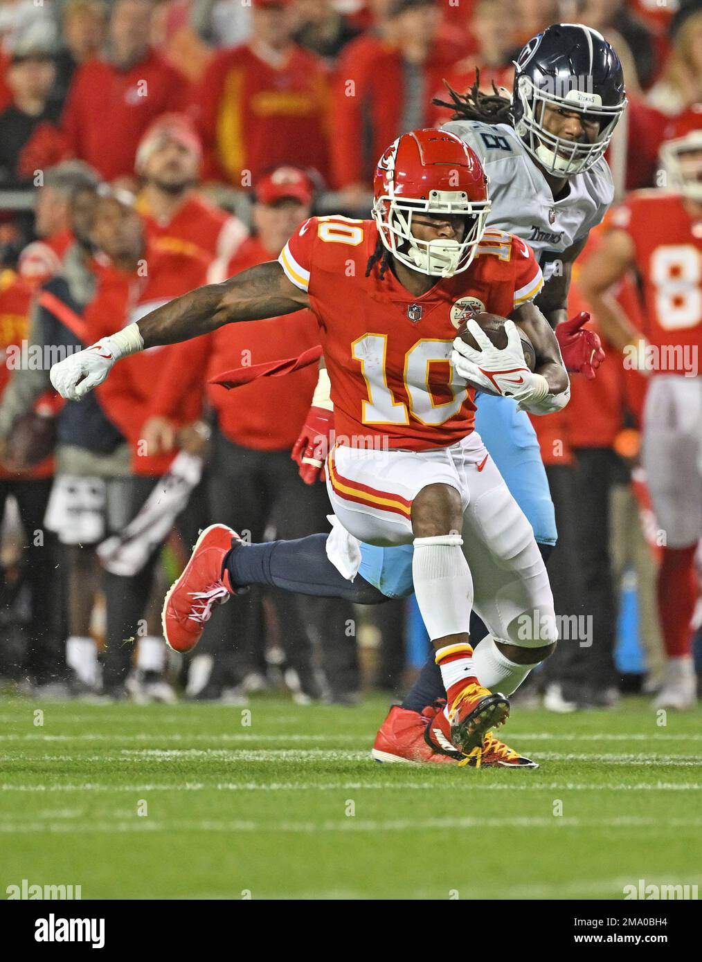 Kansas City Chiefs running back Isiah Pacheco (10) runs with the ball ...
